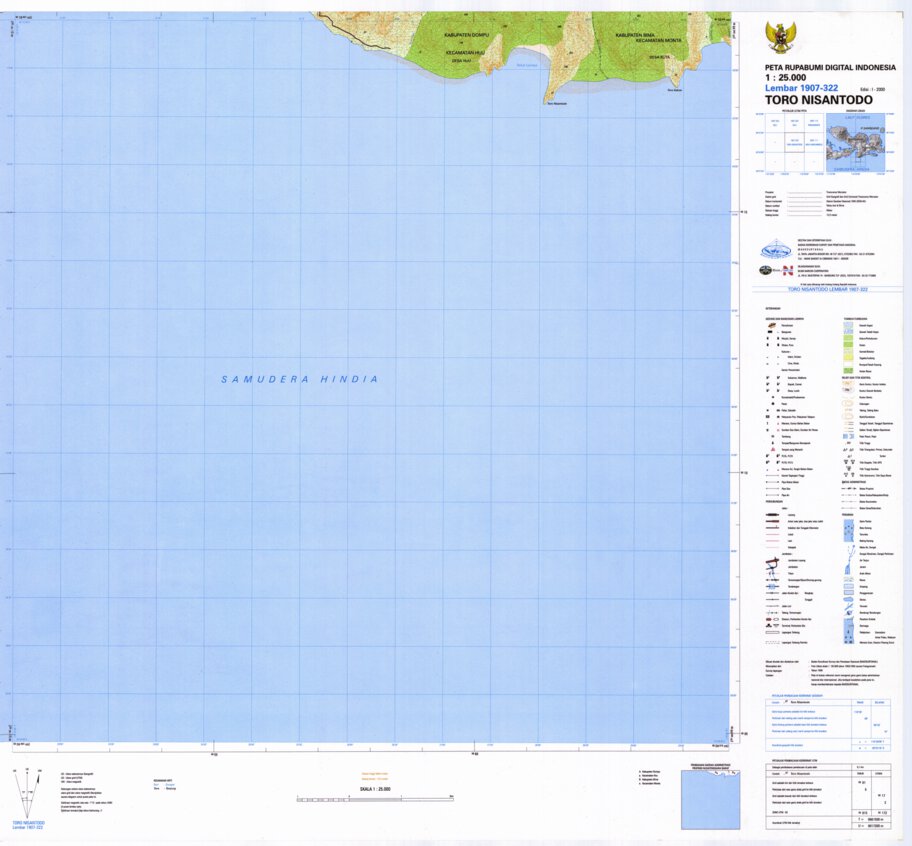 Toro Nisantodo (1907-322) Map by Badan Informasi Geospasial | Avenza Maps
