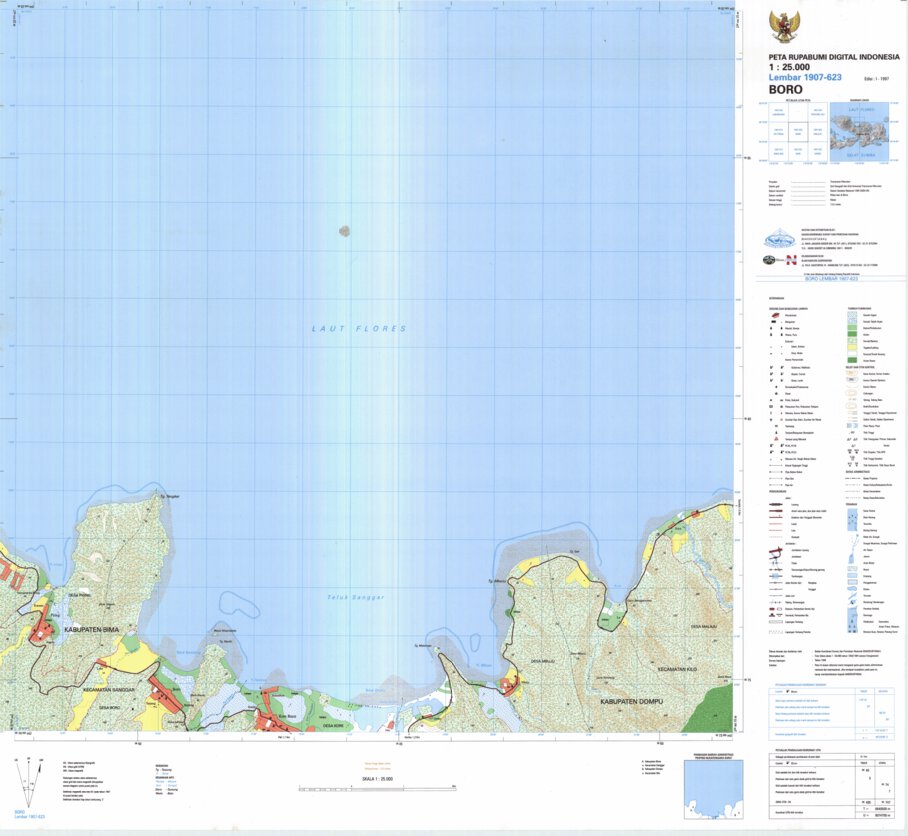 Boro (1907-623) Map by Badan Informasi Geospasial | Avenza Maps