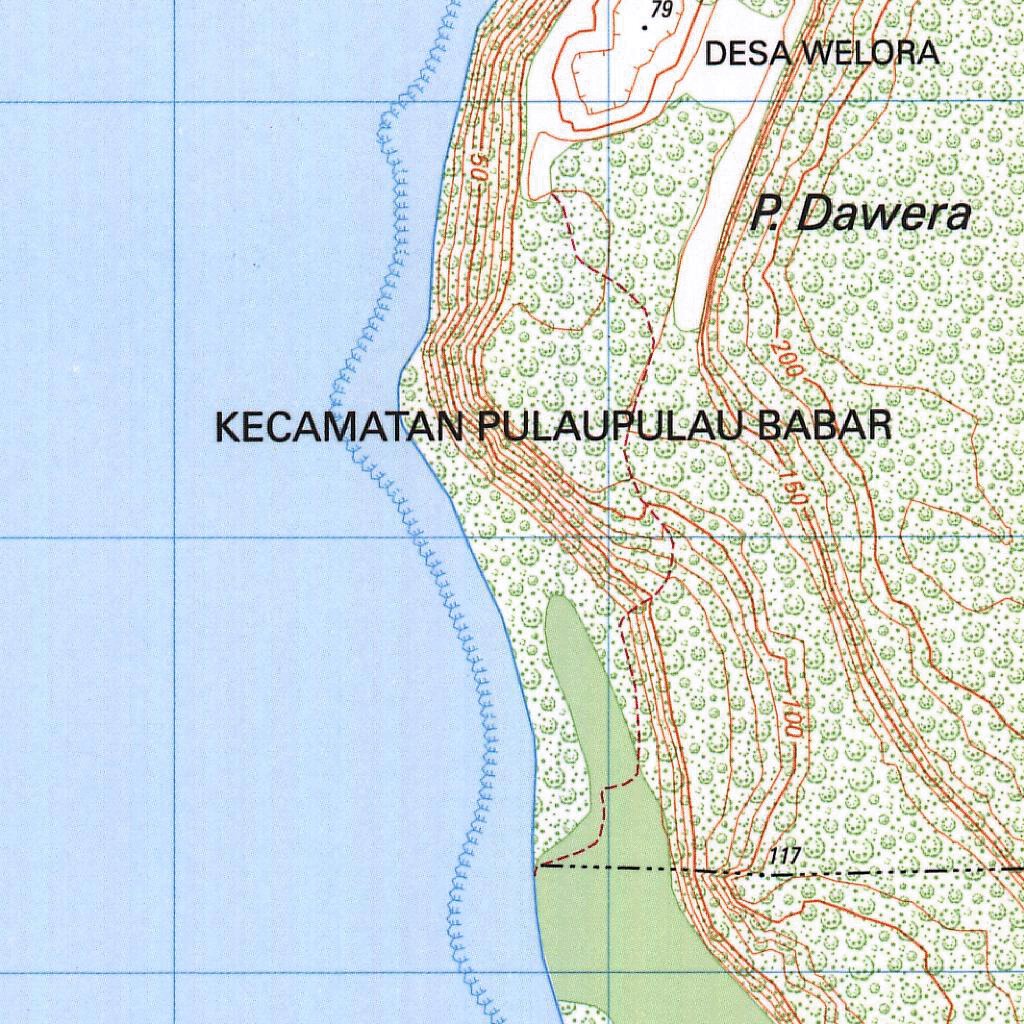 Palau Dawera (2708-242) Map by Badan Informasi Geospasial | Avenza Maps