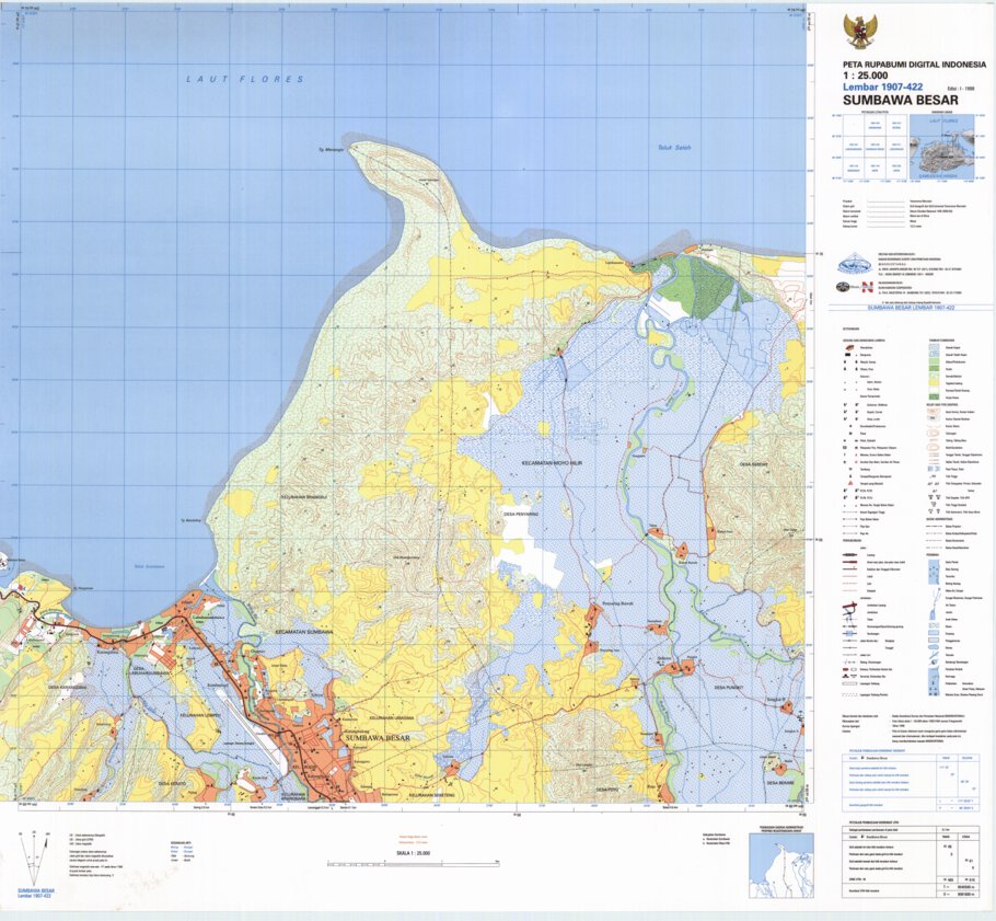 Sumbawa Besar (1907-422) Map by Badan Informasi Geospasial | Avenza Maps