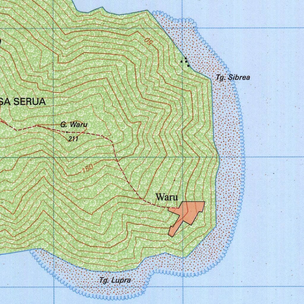 Waru (2709-613) Map by Badan Informasi Geospasial | Avenza Maps