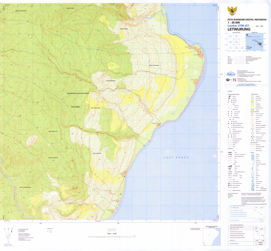 Letwurung (2708-221) Map by Badan Informasi Geospasial | Avenza Maps