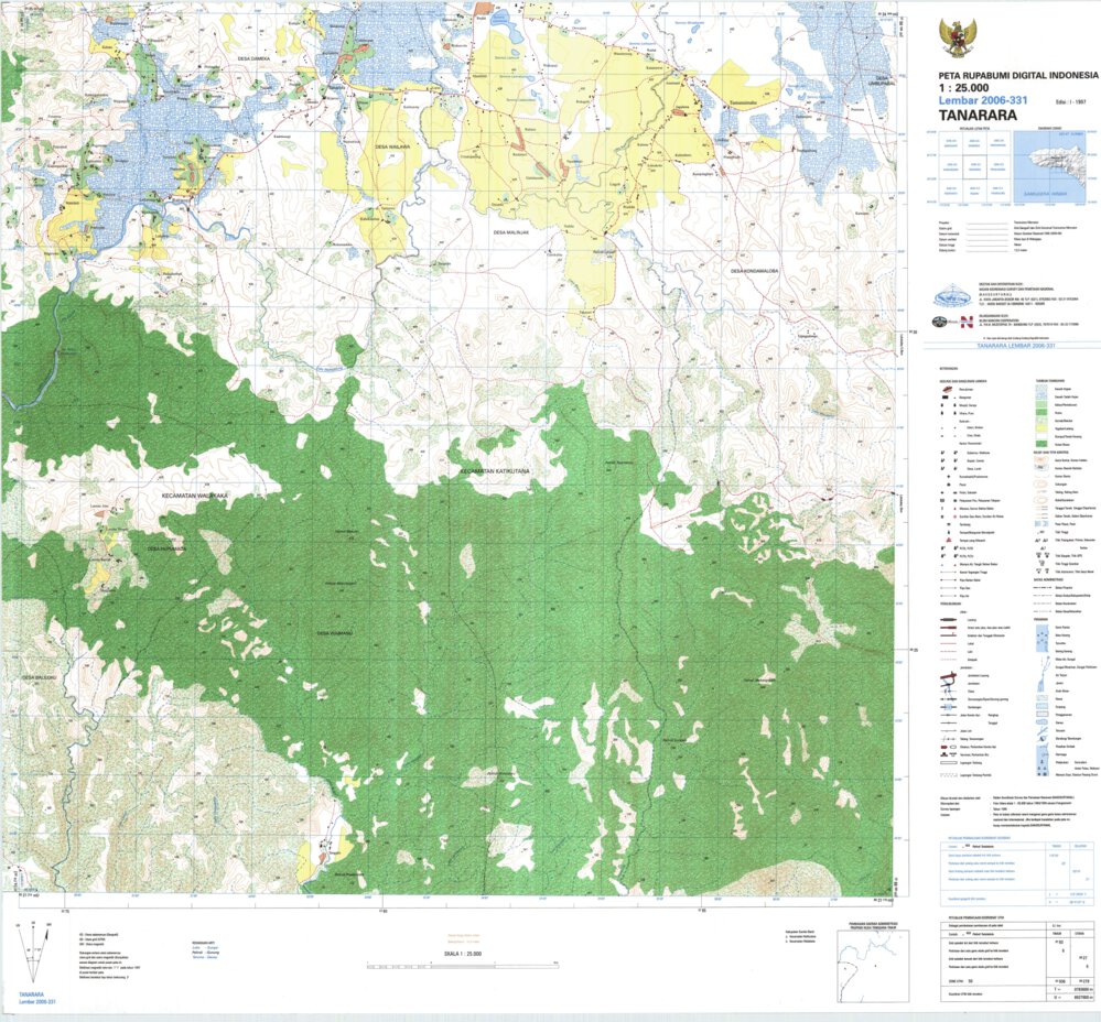 Tanarara (2006-331) Map by Badan Informasi Geospasial | Avenza Maps