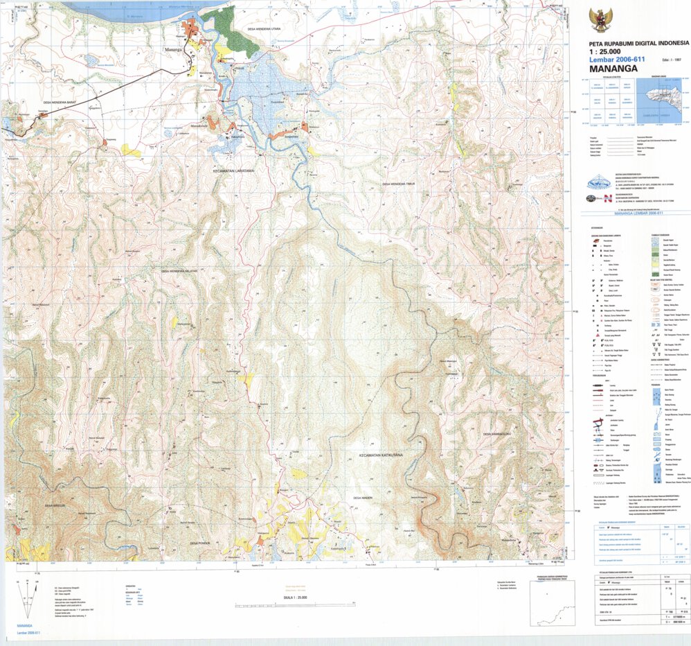 Mananga (2006-611) Map by Badan Informasi Geospasial | Avenza Maps