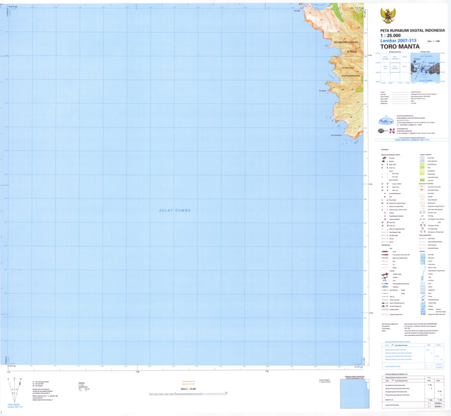 Toro Manta (2007-313) Map by Badan Informasi Geospasial | Avenza Maps