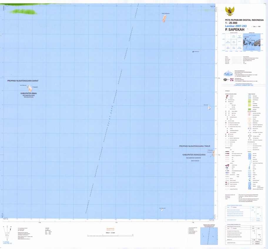 P. Sapekah (2007-243) Map by Badan Informasi Geospasial | Avenza Maps