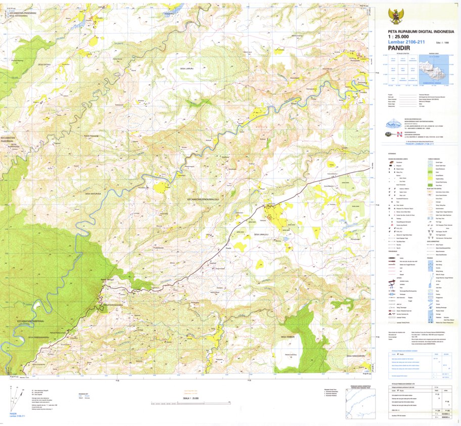 Pandir (2106-211) Map by Badan Informasi Geospasial | Avenza Maps