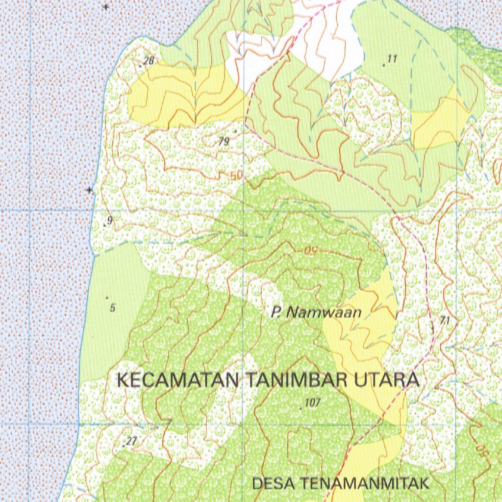Namwaan (2808-544) Map by Badan Informasi Geospasial | Avenza Maps