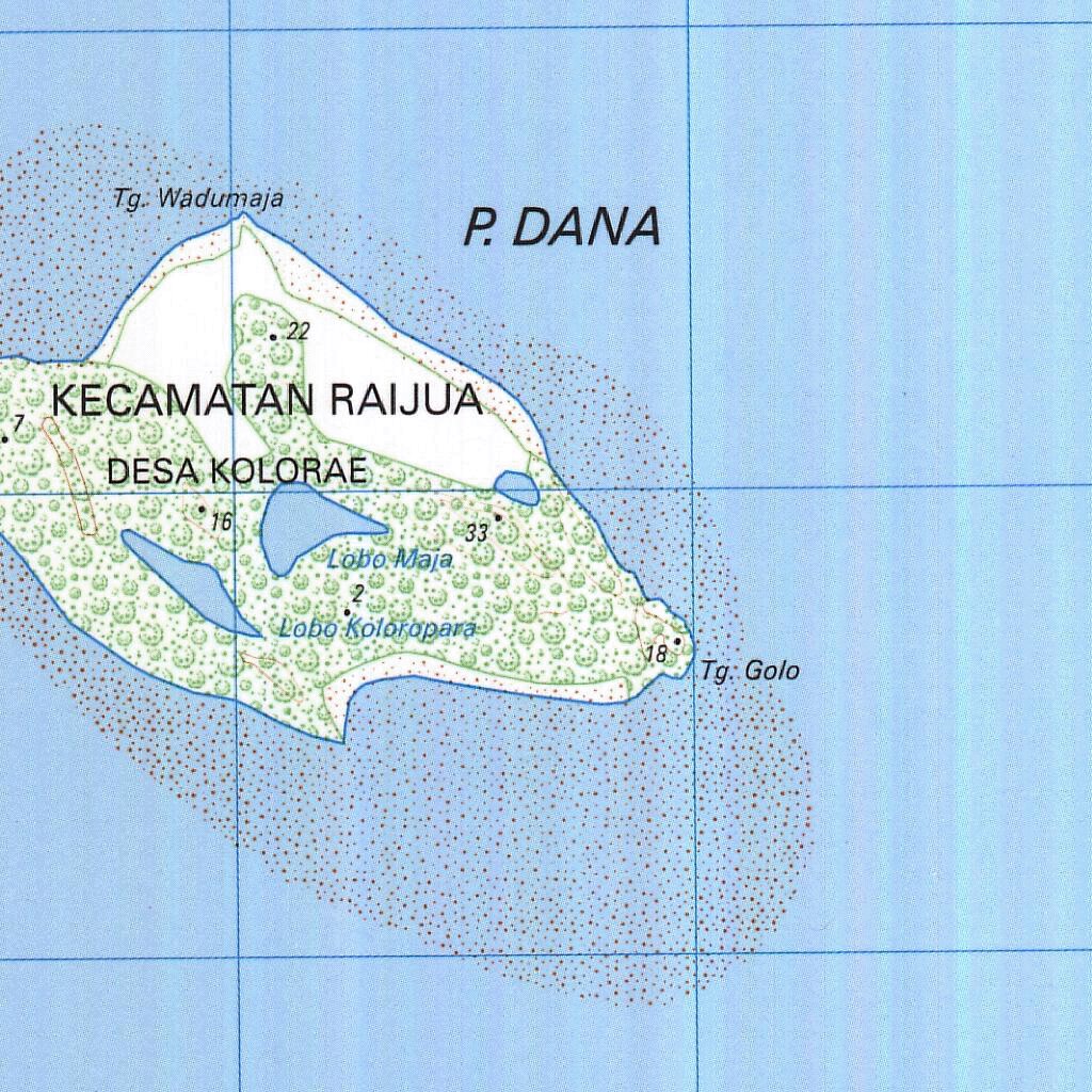 Pulau Dana (2105-323) Map by Badan Informasi Geospasial | Avenza Maps
