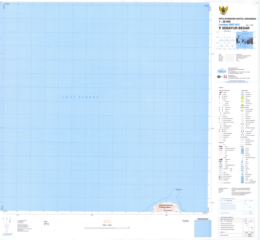 P. Sebayur Besar (2007-612) Map by Badan Informasi Geospasial | Avenza Maps