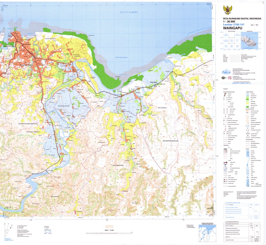 Waingapu (2106-141) Map by Badan Informasi Geospasial | Avenza Maps