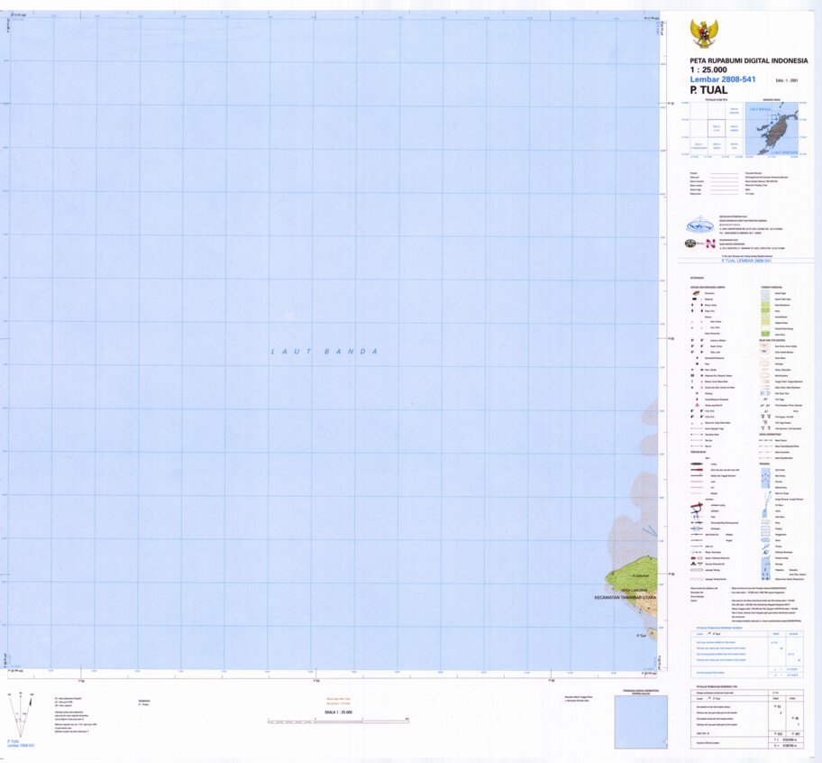P. Tual (2808-541) Map by Badan Informasi Geospasial | Avenza Maps