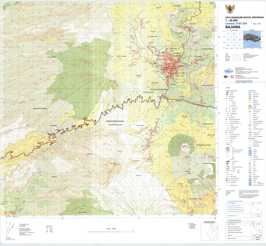 Bajawa (2107-224) Map by Badan Informasi Geospasial | Avenza Maps