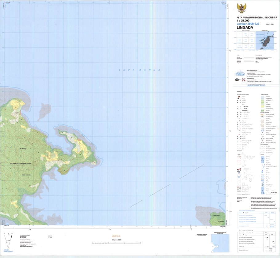 Lingada (2808-523) Map by Badan Informasi Geospasial | Avenza Maps