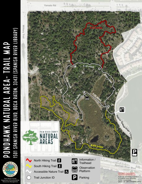 Pondhawk Natural Area - Trail Guide Map by Palm Beach County Department ...