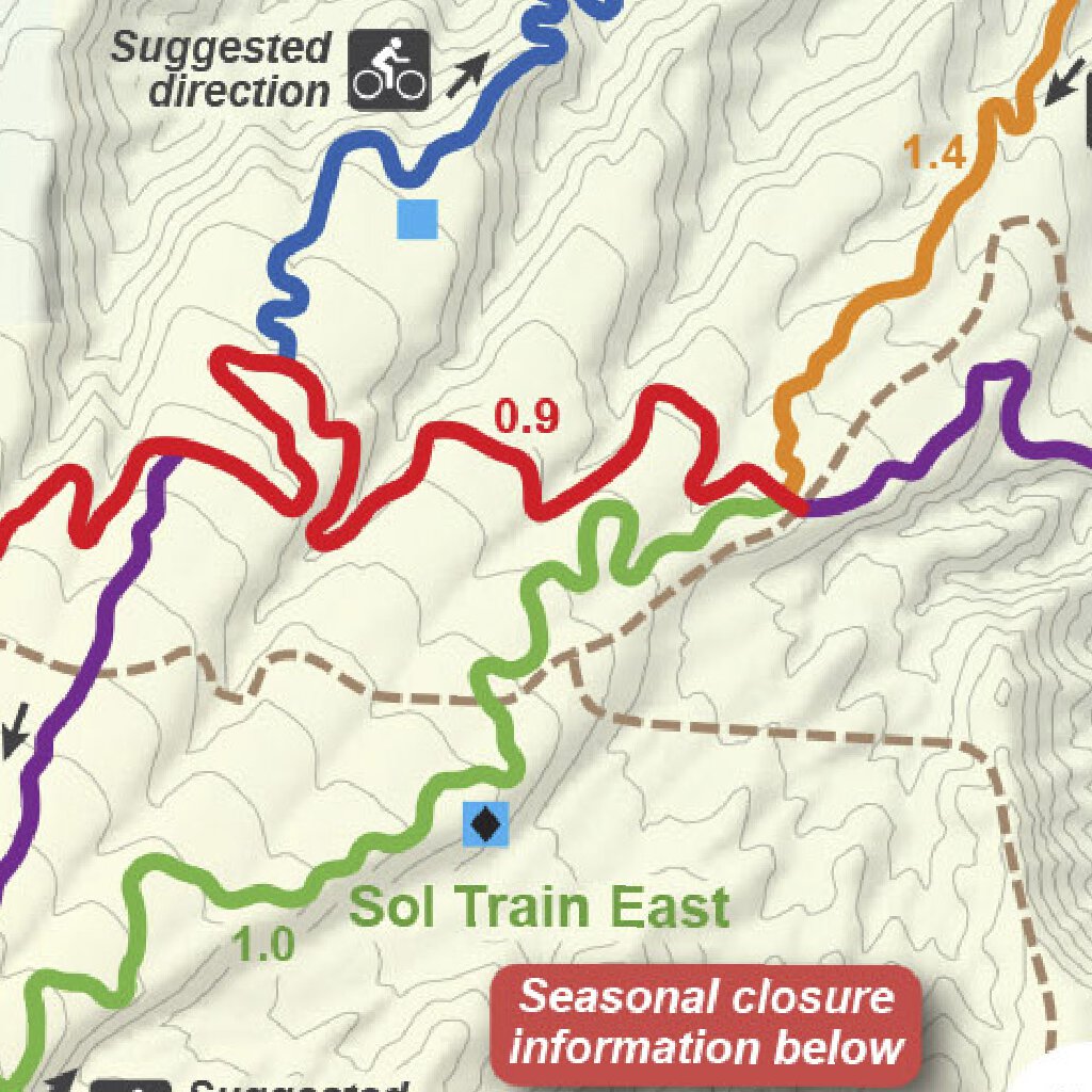 Methodist Mountain Trail System Detail Map by Salida Mountain Trails ...