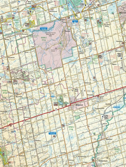 SOON53 Alliston - Southern Ontario Topo Map by Backroad Mapbooks ...