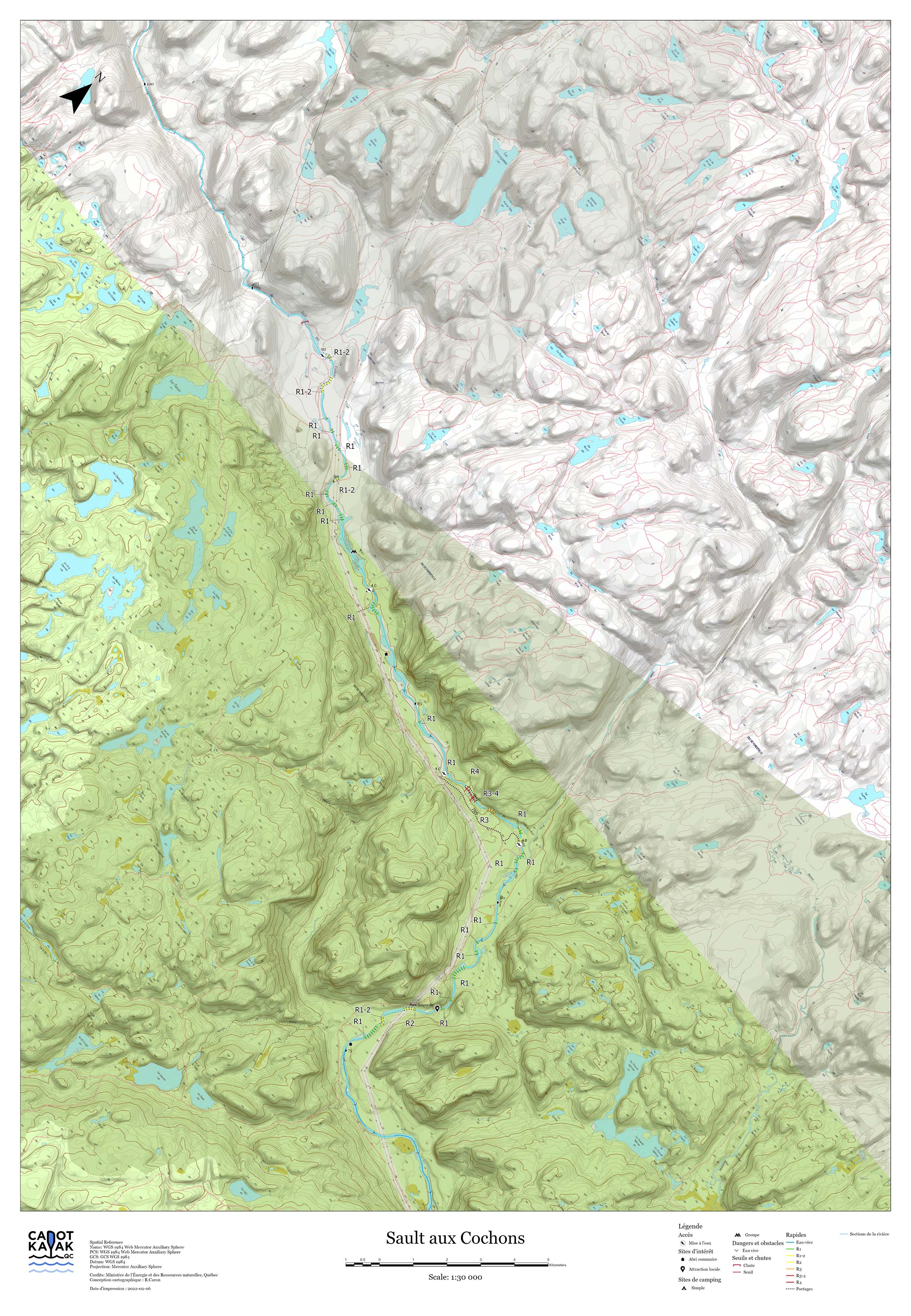 Rivière du Sault aux Cochons Map by Canot Kayak Quebec | Avenza Maps