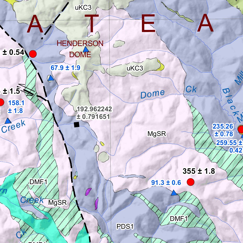 115N & 115O, Stewart River: Yukon Bedrock Geology Map by Yukon ...