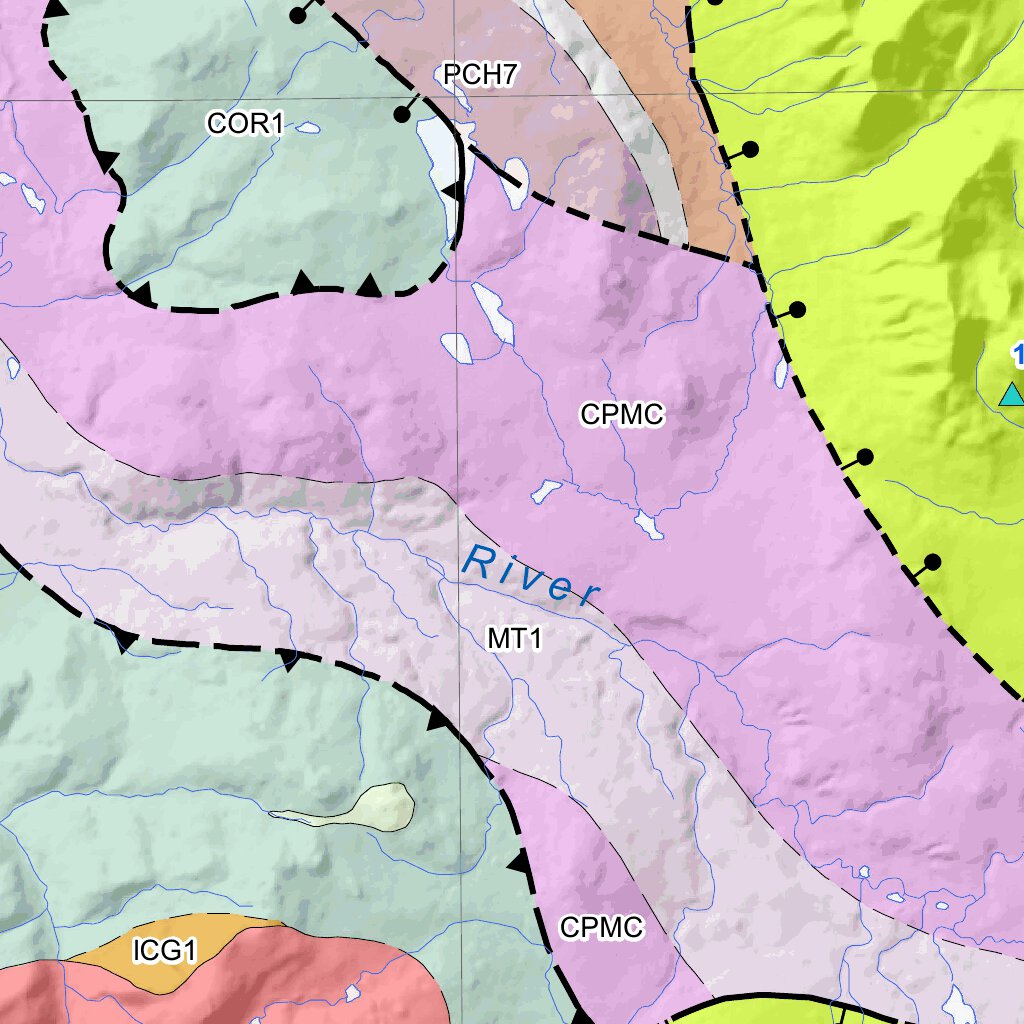 105K, Tay River: Yukon Bedrock Geology Map by Yukon Geological Survey ...