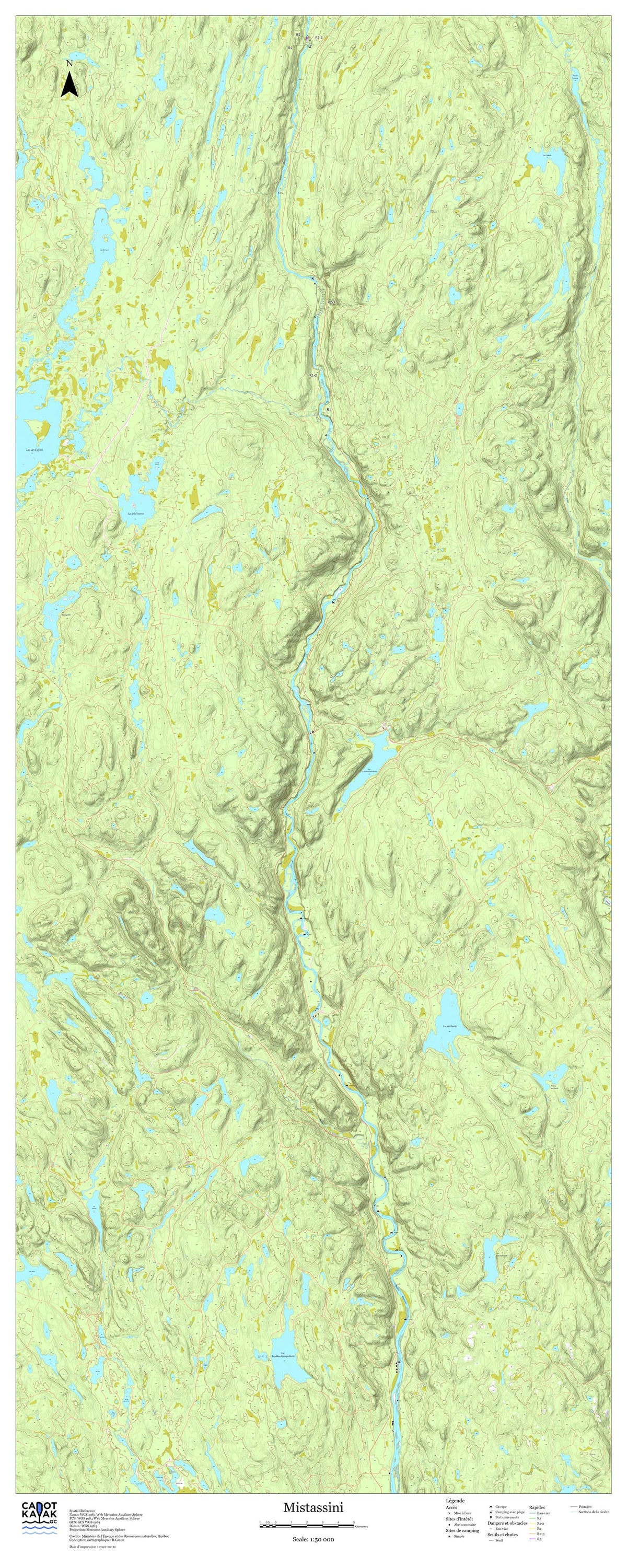 Rivière Mistassini Map by Canot Kayak Quebec | Avenza Maps