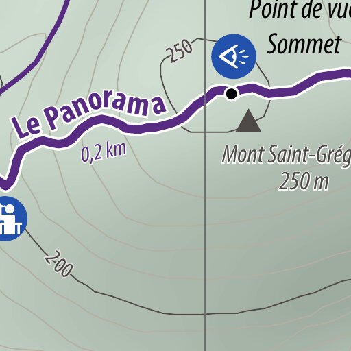 Prêt-à-Partir | Boucle du mont Saint-Grégoire Map by Rando Quebec ...