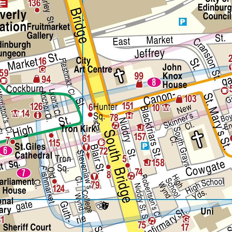 Citymap Edinburgh 2022 Map by Reise Know-How Verlag Peter Rump GmbH | Avenza Maps