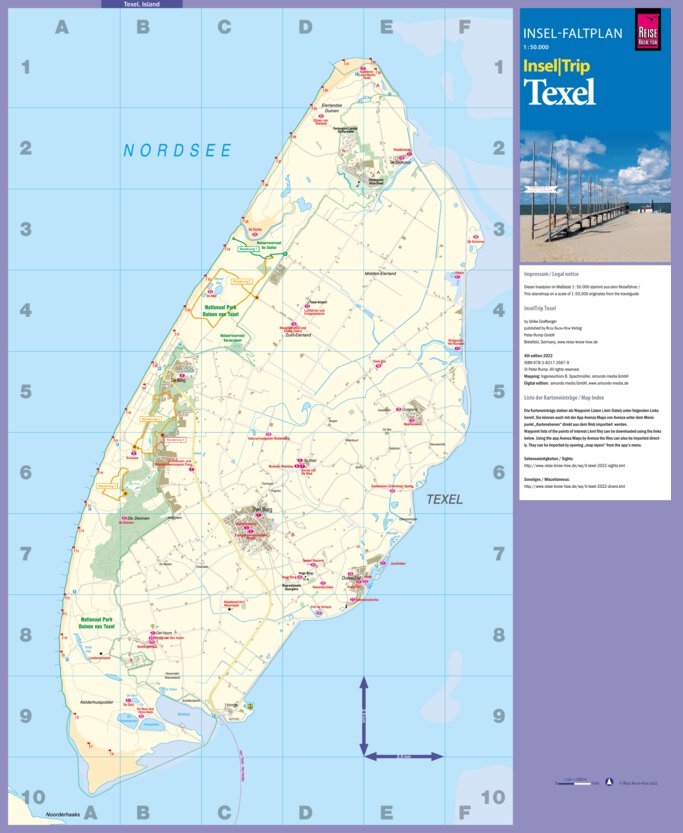 Islandmap Texel 2022 Map by Reise Know-How Verlag Peter Rump GmbH ...