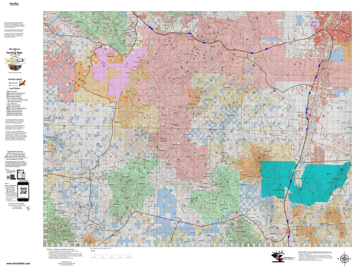 NM Unit 13 Land Ownership Map by New Mexico HuntData LLC | Avenza Maps