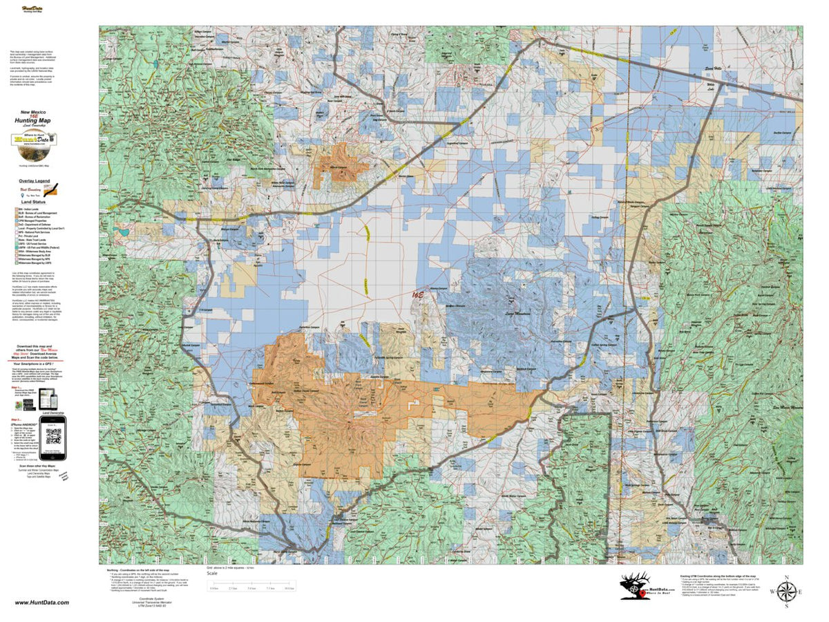 NM Unit 16E Land Ownership Map by New Mexico HuntData LLC | Avenza Maps