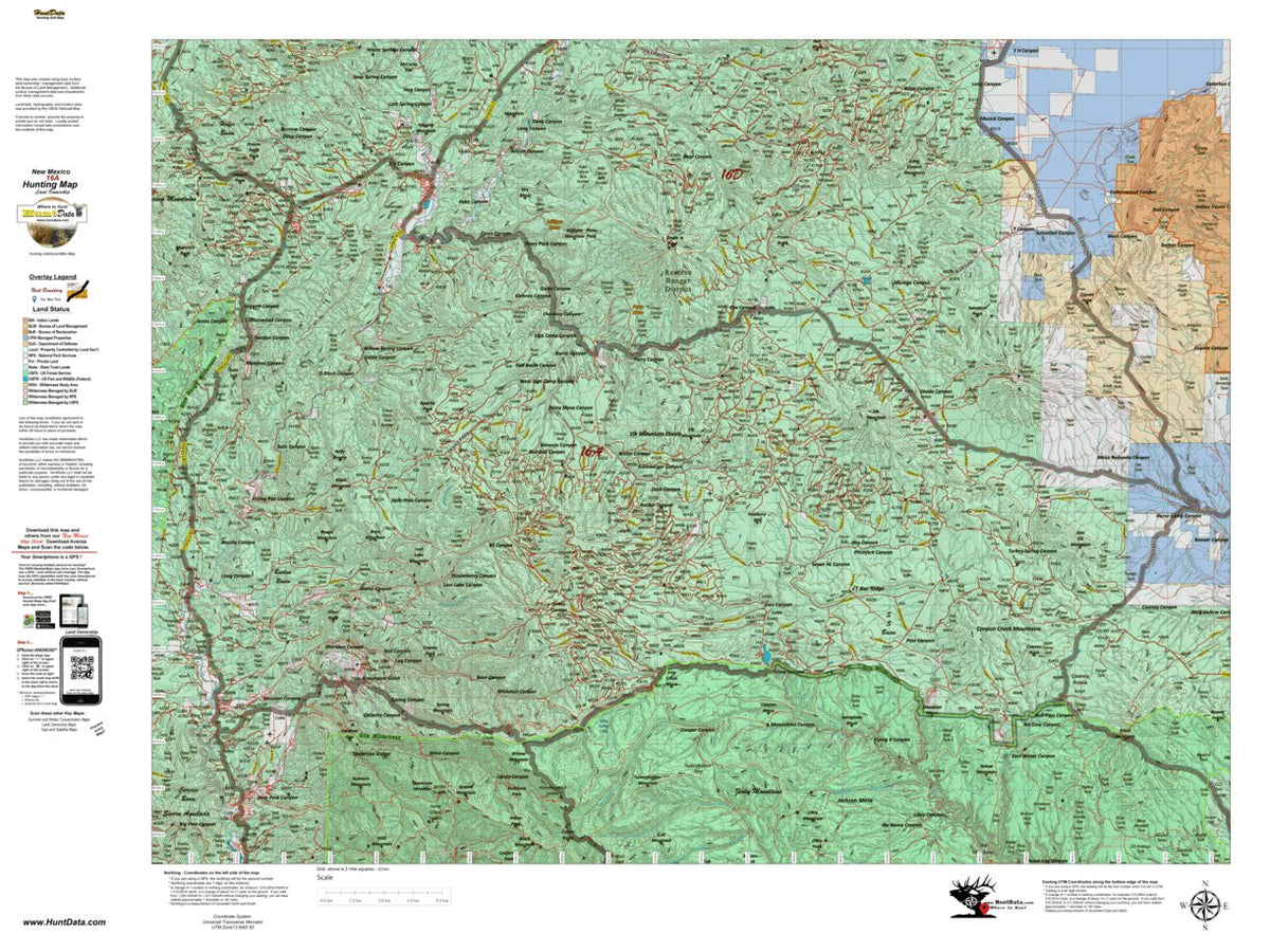 NM Unit 16A Land Ownership Map by New Mexico HuntData LLC | Avenza Maps