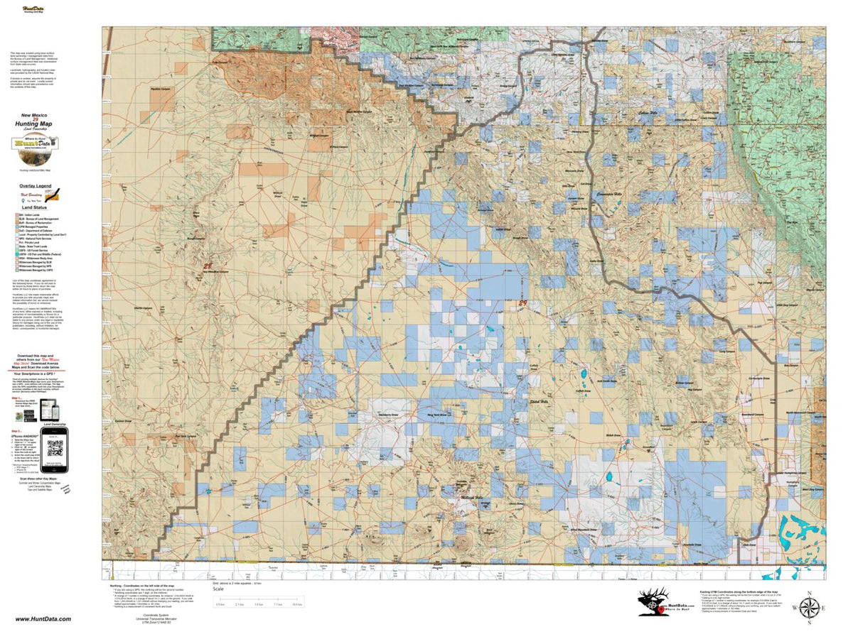 NM Unit 29 Land Ownership Map by New Mexico HuntData LLC | Avenza Maps