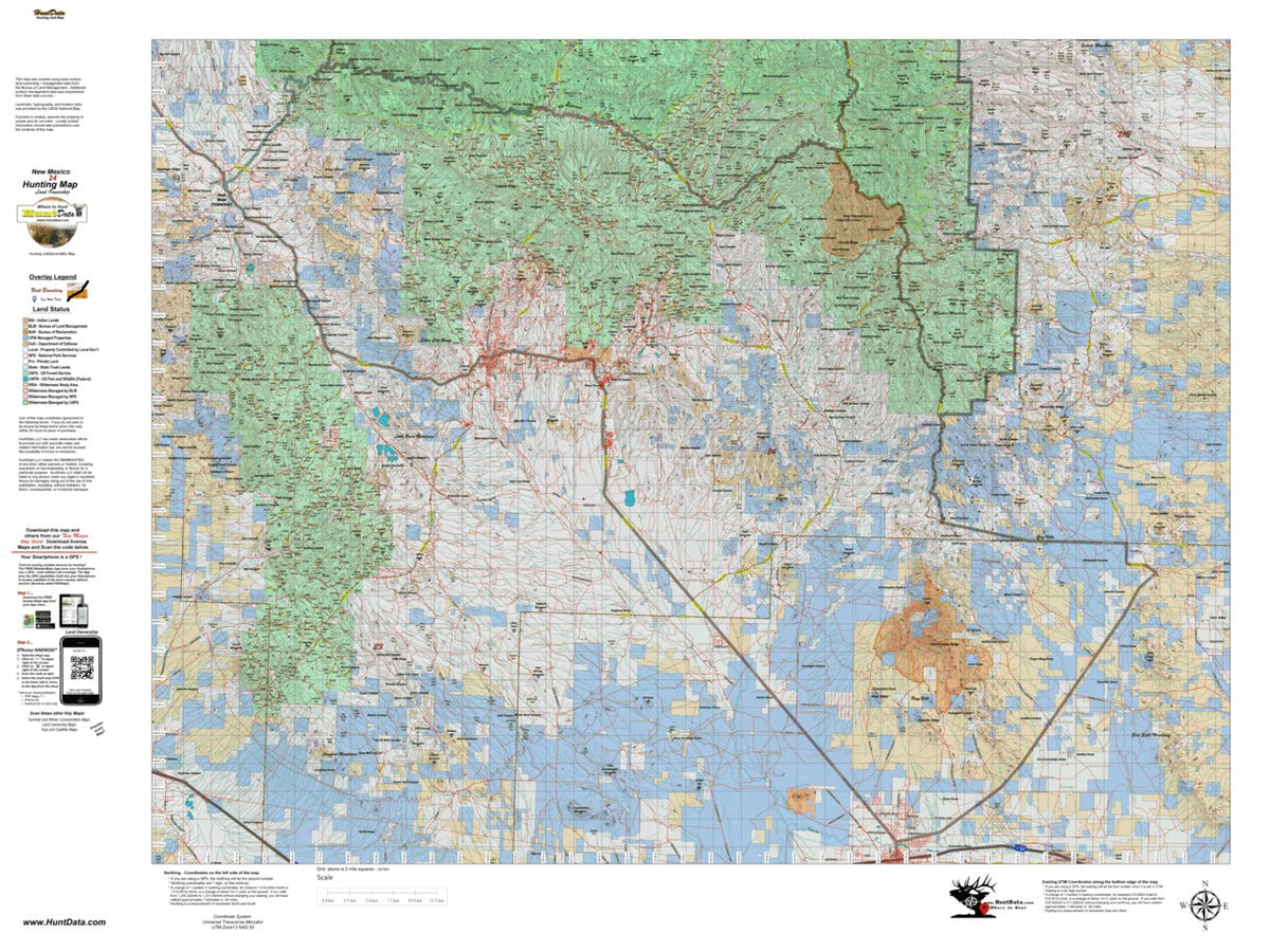NM Unit 24 Land Ownership Map by New Mexico HuntData LLC | Avenza Maps