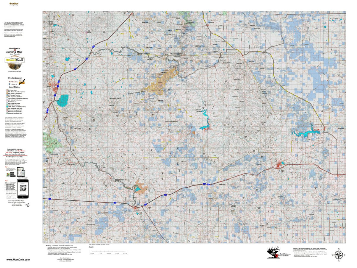 NM Unit 42 Land Ownership Map by New Mexico HuntData LLC | Avenza Maps