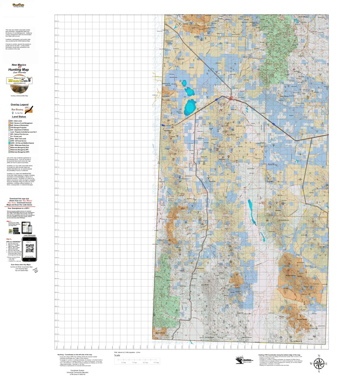 NM Unit 27 Land Ownership Map by New Mexico HuntData LLC | Avenza Maps