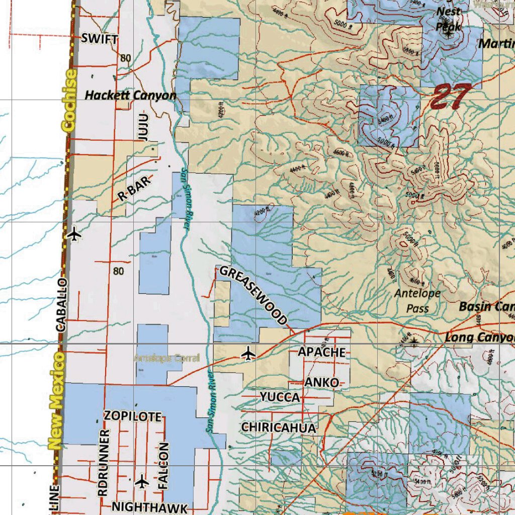 NM Unit 27 Land Ownership Map by New Mexico HuntData LLC | Avenza Maps