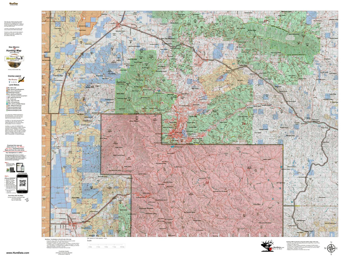 NM Unit 36 Land Ownership Map by New Mexico HuntData LLC | Avenza Maps