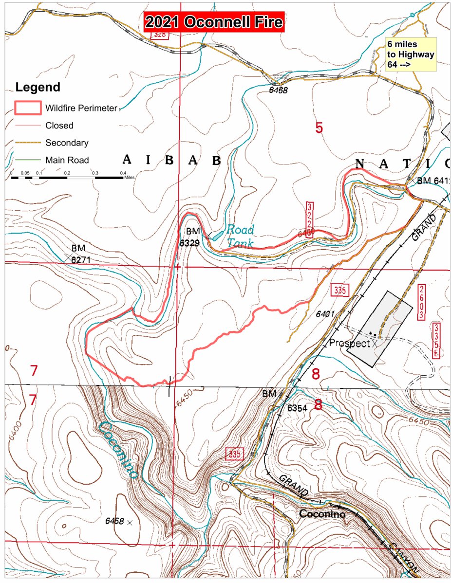 2021 Oconnell Fire Map by Arizona Mushroom Society | Avenza Maps