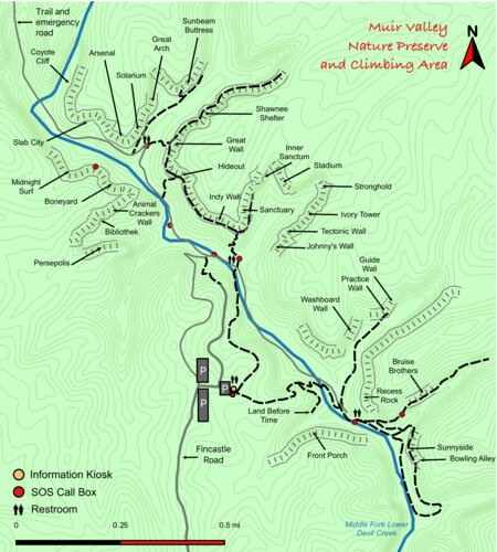 Muir Valley Nature Preserve and Climbing Area Map by 42nd Parallel ...
