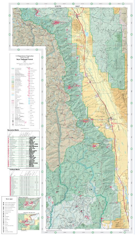 Inyo National Forest (South) Map by US Forest Service R5 | Avenza Maps
