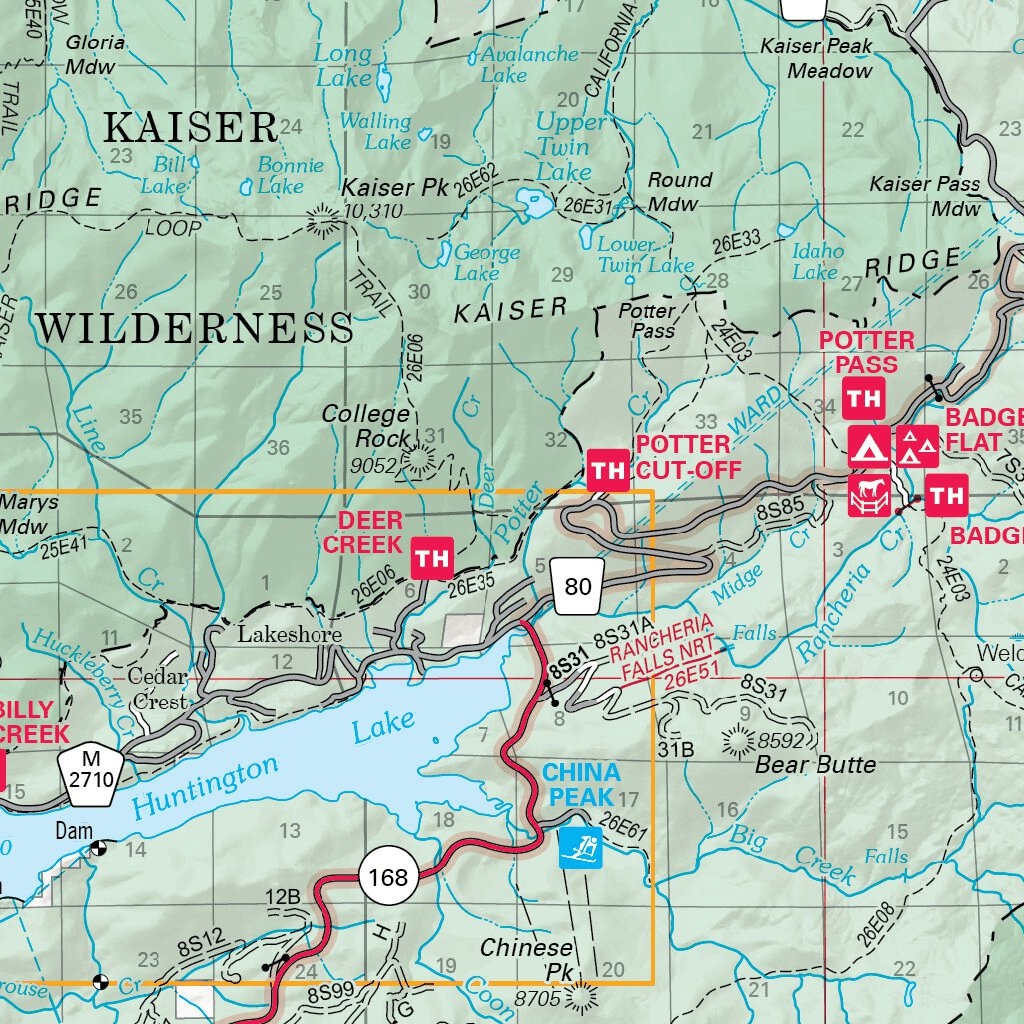 Sierra National Forest Visitor Map by US Forest Service R5 | Avenza Maps