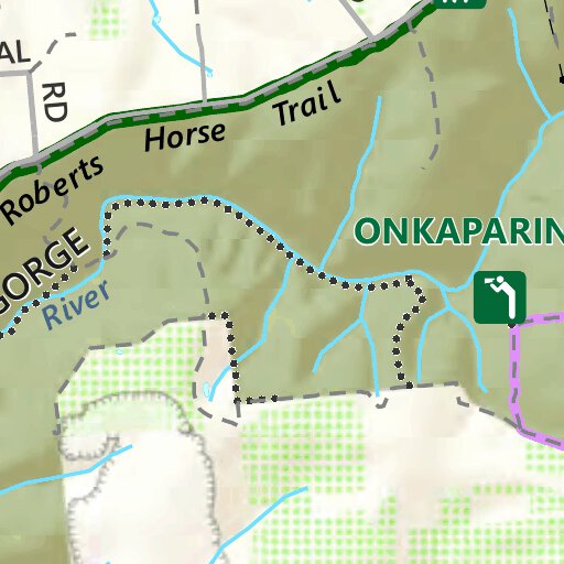 Onkaparinga River National Park and Recreation Park Cycling Trails Map ...