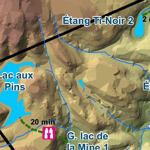 Carte relief Domaine de chasse et pêche Gaudias Foster Map by FPQ ...
