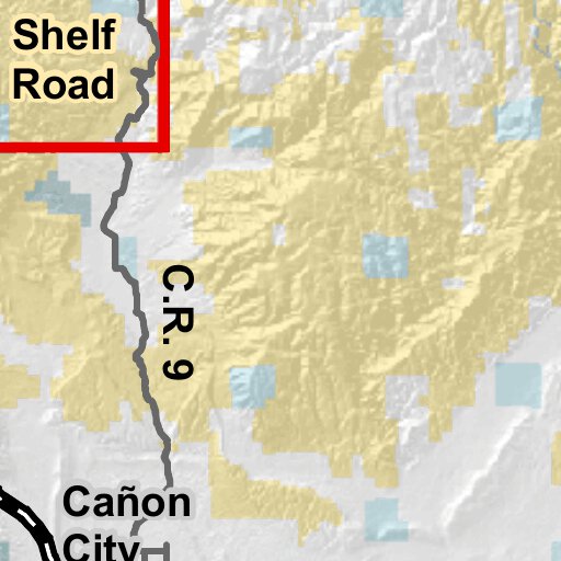 Shelf Road Recreation Area Map by Bureau of Land Management - Colorado ...