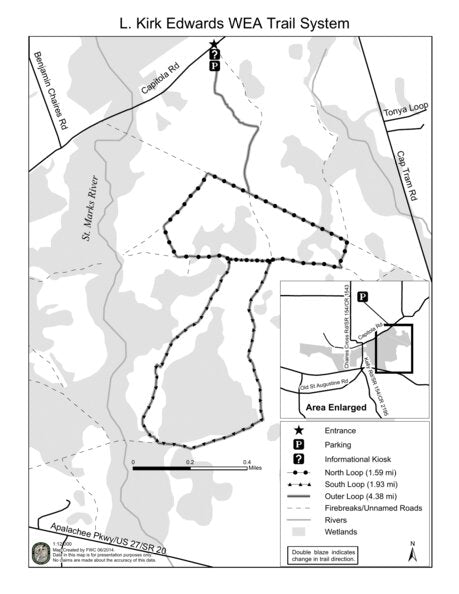 L. Kirk Edwards WEA Trail Map by Florida Fish and Wildlife Conservation ...
