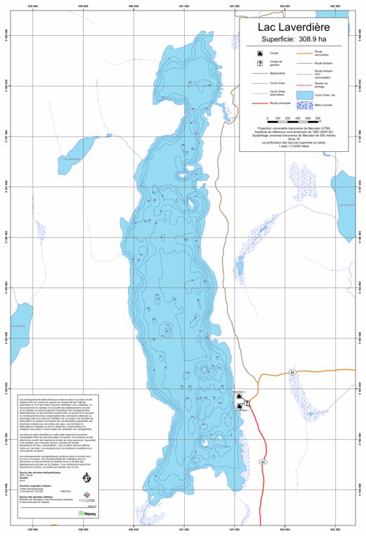 Lac Laverdière (Rouge-Matawin) Map by Sepaq | Avenza Maps