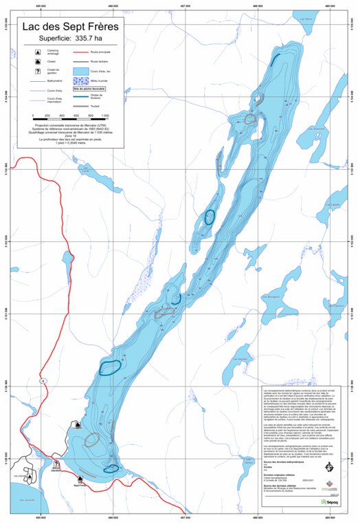 Lac des Sept Frères (Papineau-Labelle) Map by Sepaq | Avenza Maps