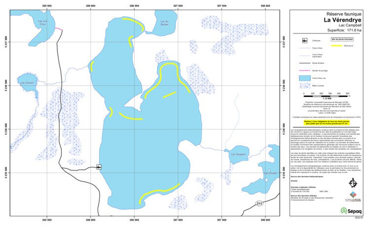 Lac Campbell (La Vérendrye) Map by Sepaq | Avenza Maps
