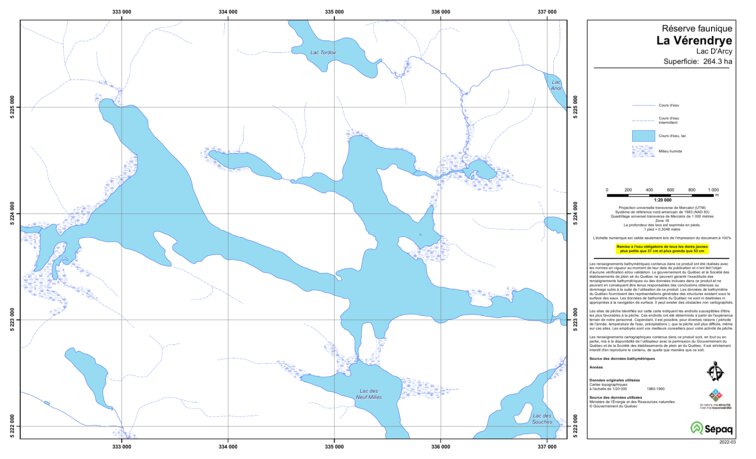 Lac D'Arcy (La Vérendrye) Map by Sepaq | Avenza Maps