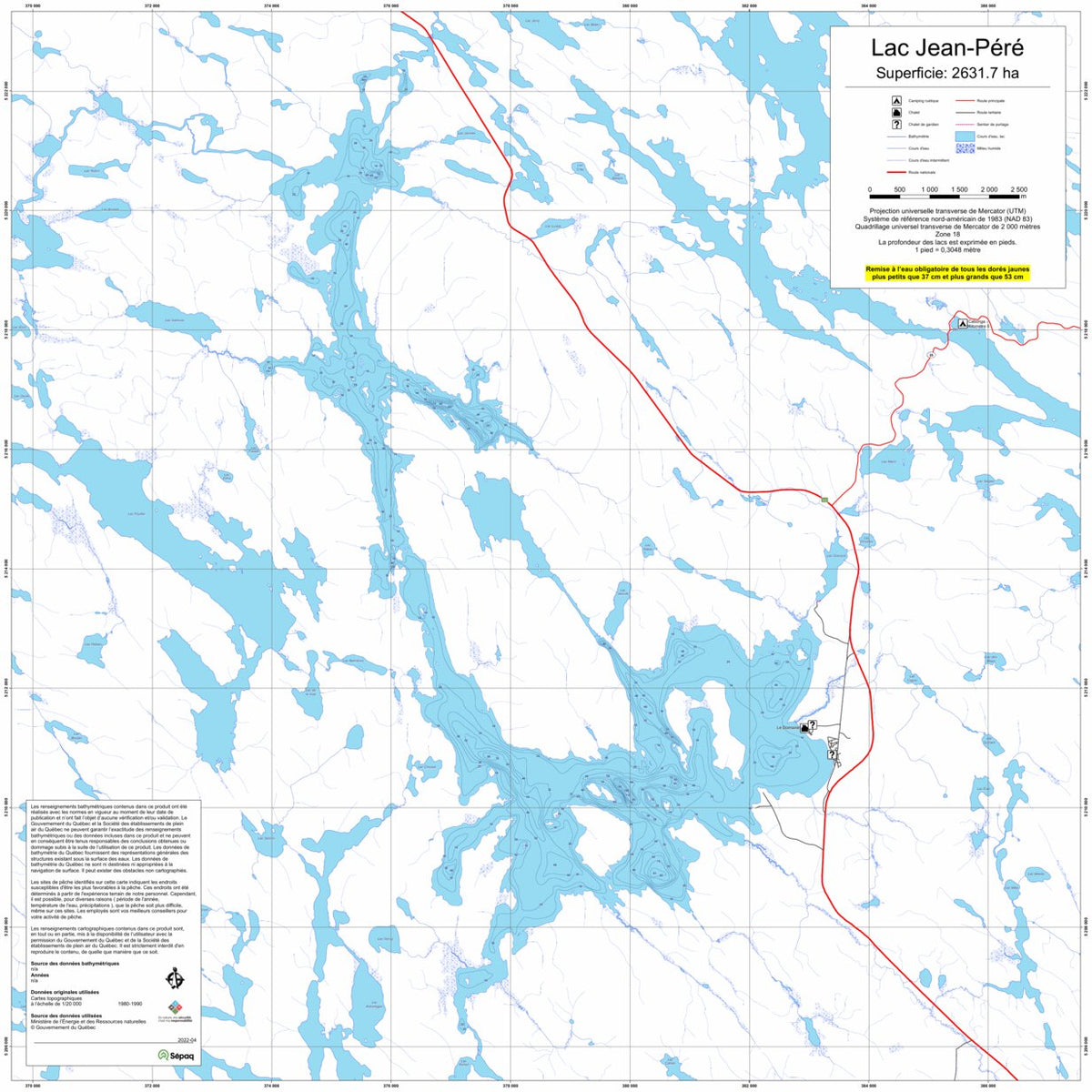 Lac Jean-Péré (La Vérendrye) Map by Sepaq | Avenza Maps